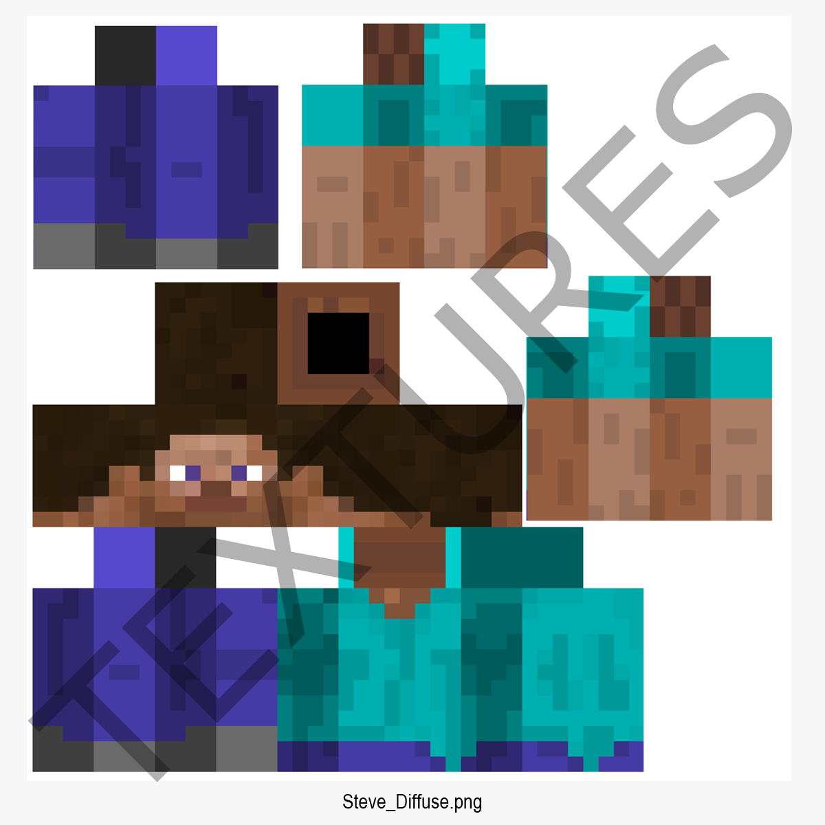 我的世界史蒂夫3D模型 - TurboSquid 1017399