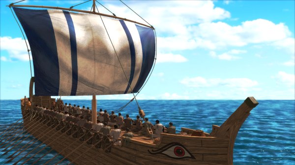 greek ship 3d model