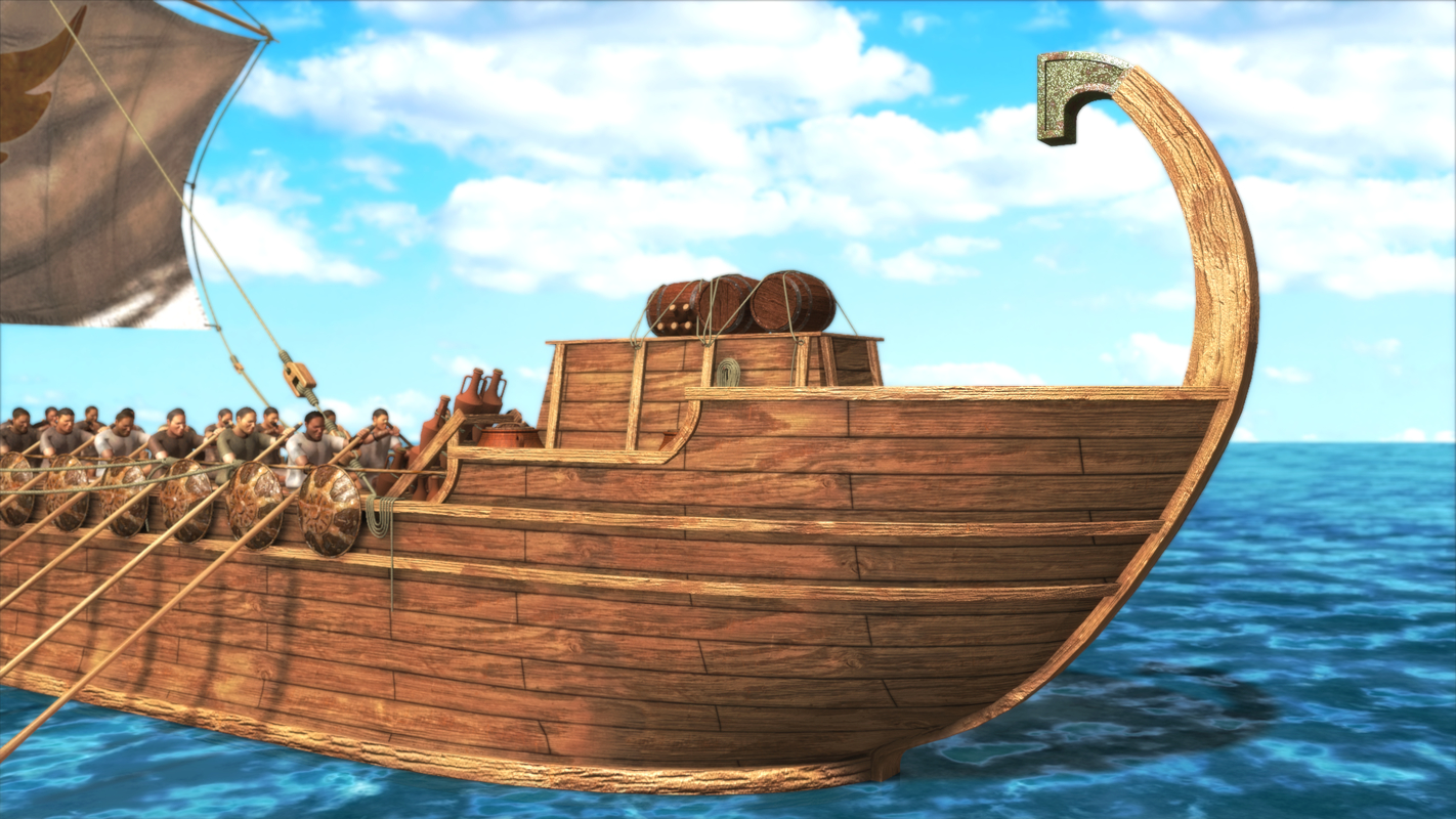 greek ship 3d model