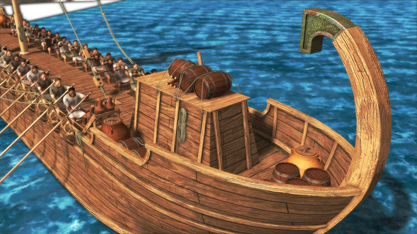 greek ship 3d model