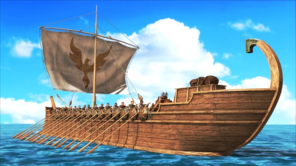 greek ship 3d model