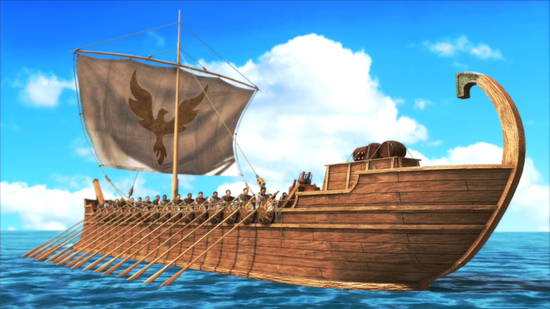 greek ship 3d model