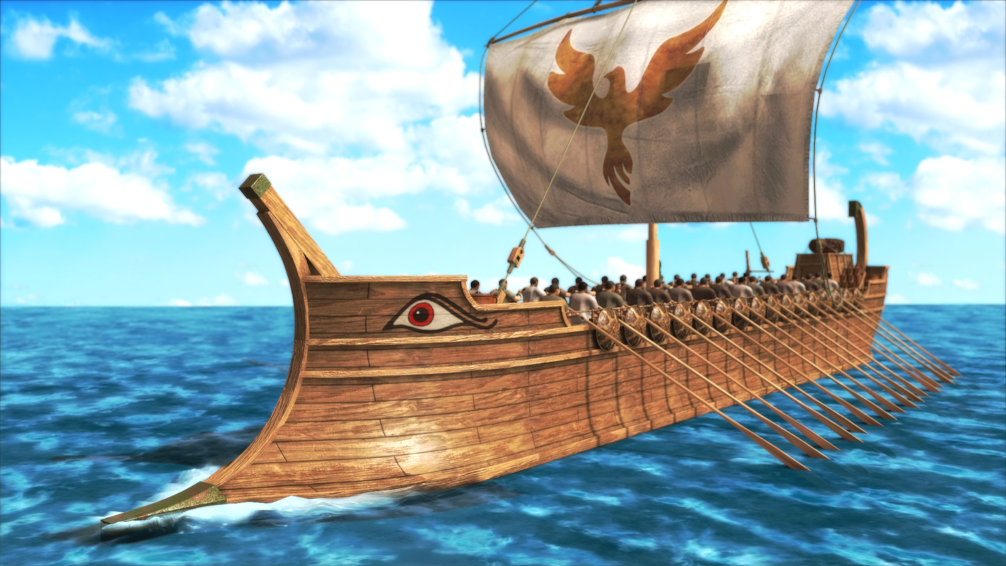 greek ship 3d model