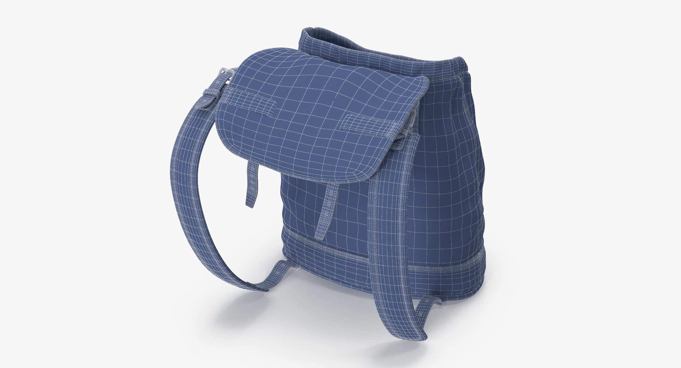 standing open travel backpack 3d model