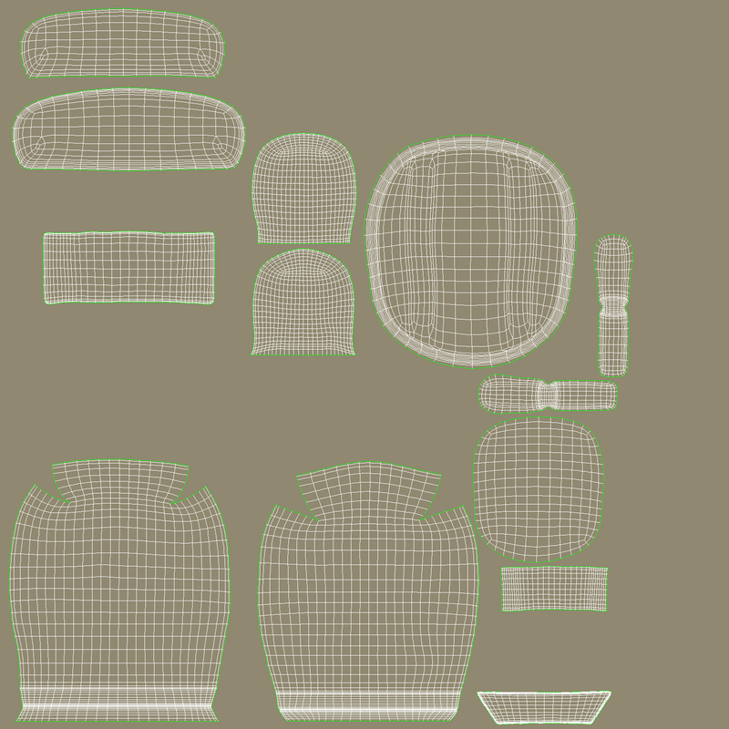 standing open travel backpack 3d model