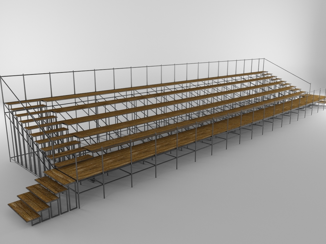 3d bleachers model