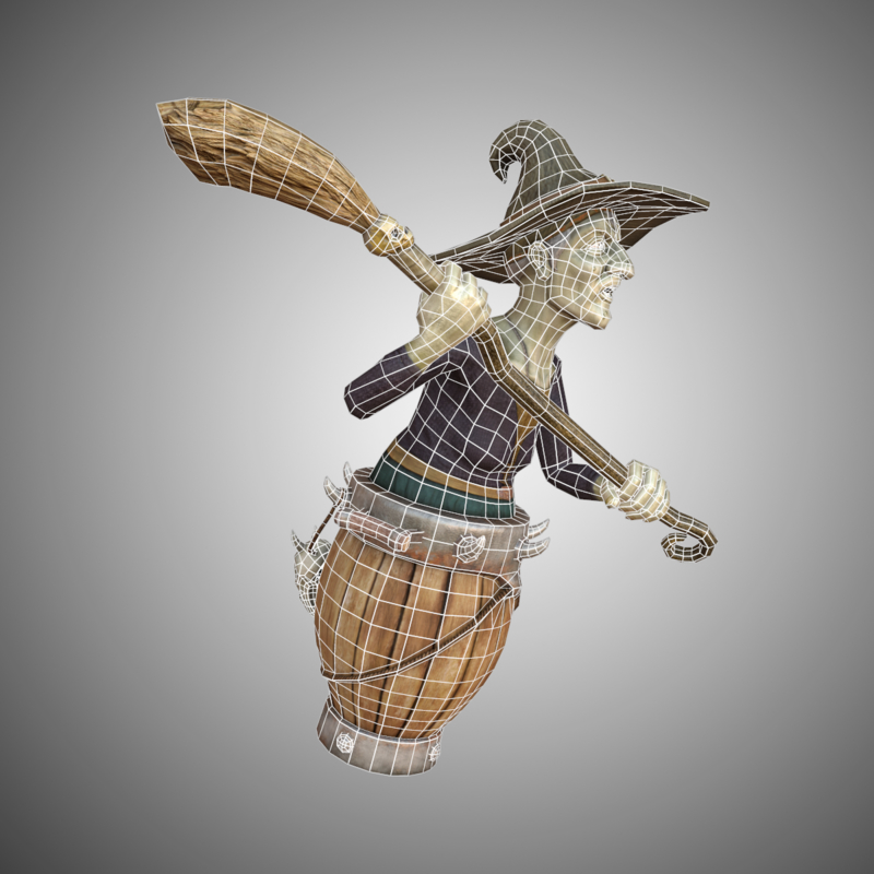 wicked witch 3d model