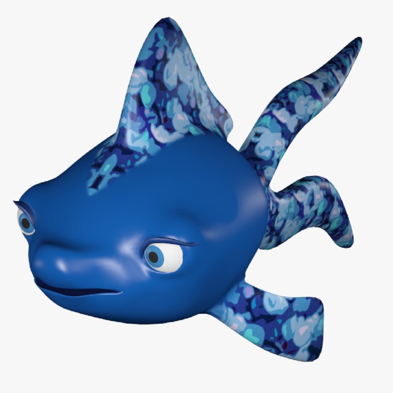 3d cartoon fish model