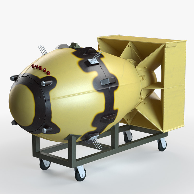 3d fat man atomic bomb