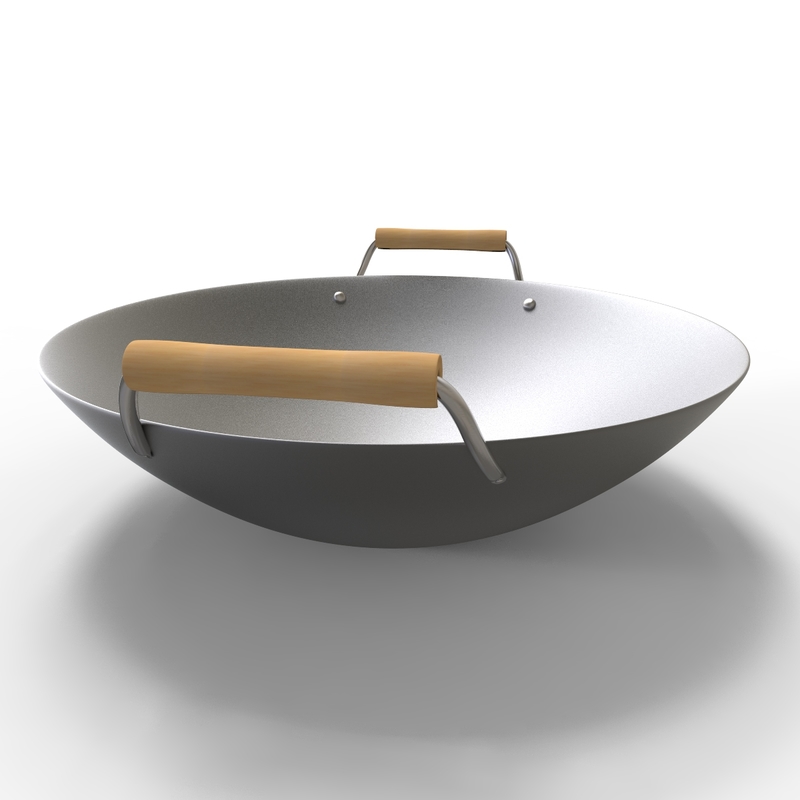 steel wok 3d model