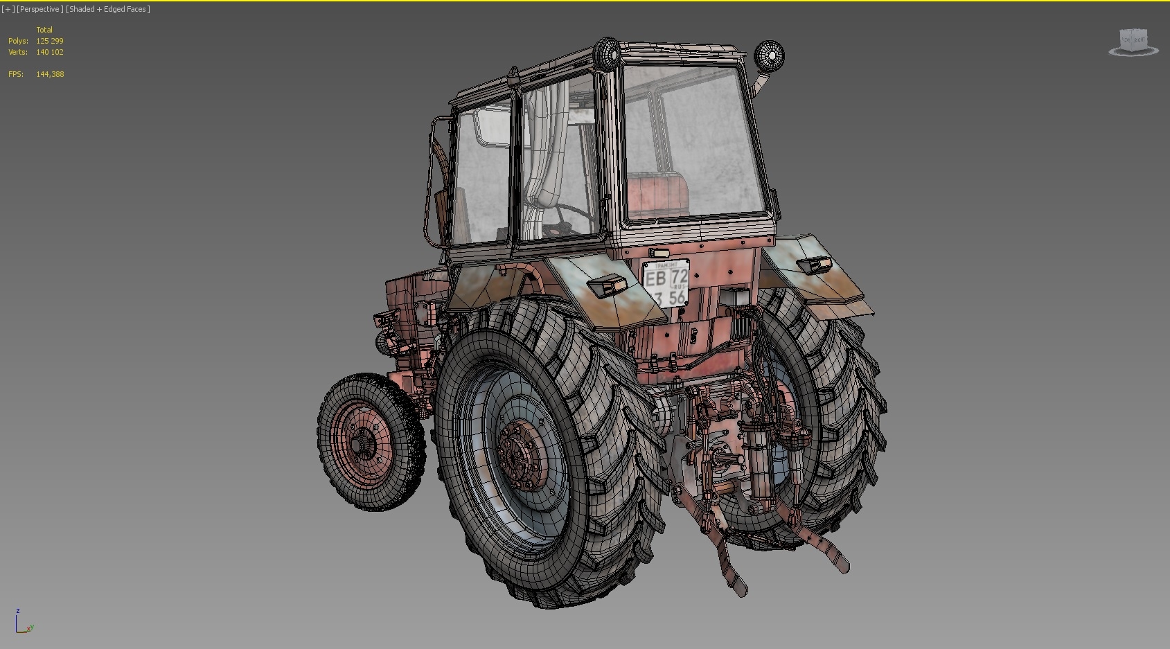 3d tractor model