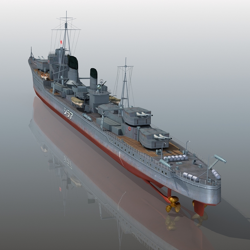 japanese destroyer arashi 3d 3ds