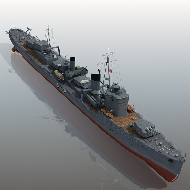 japanese destroyer arashi 3d 3ds