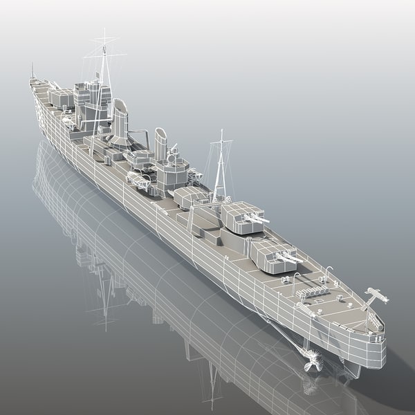 japanese destroyer arashi 3d 3ds