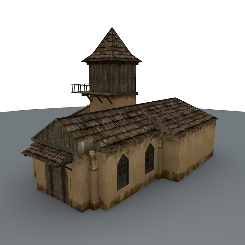 medieval house buildings 3d model