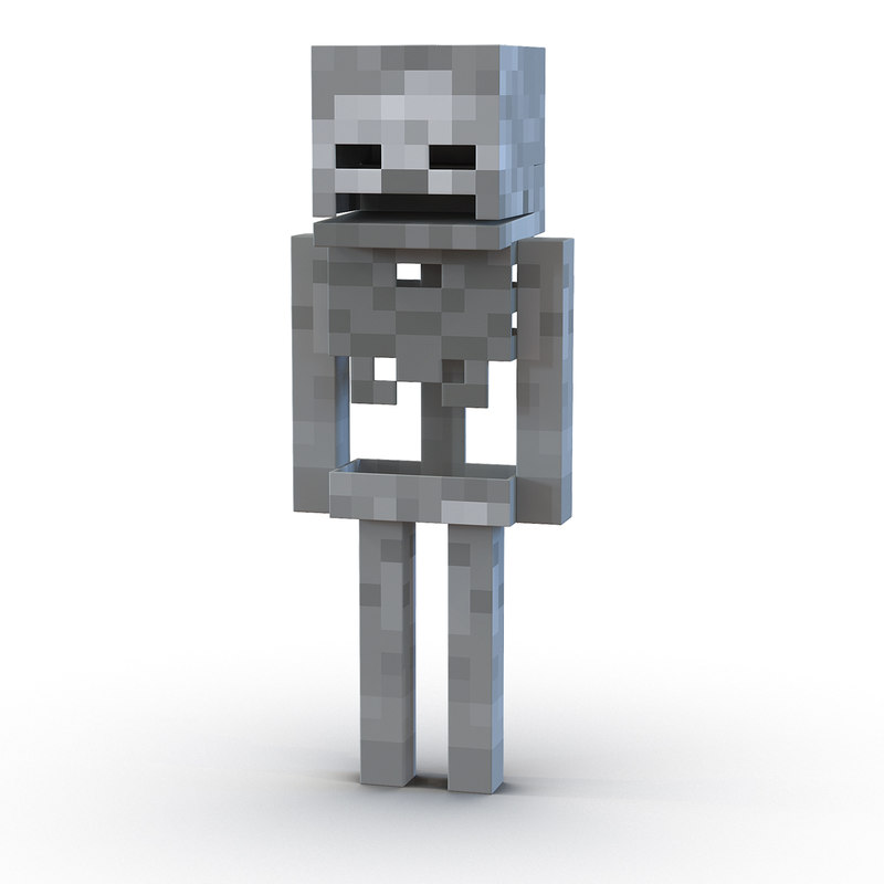 3d Model Minecraft Skeleton