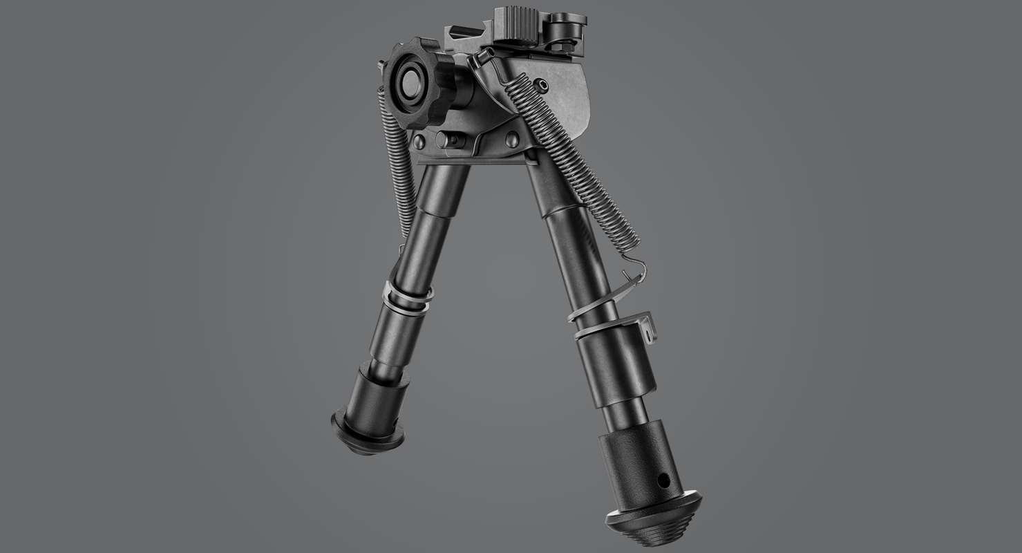 sniper rifle bipod 3d model