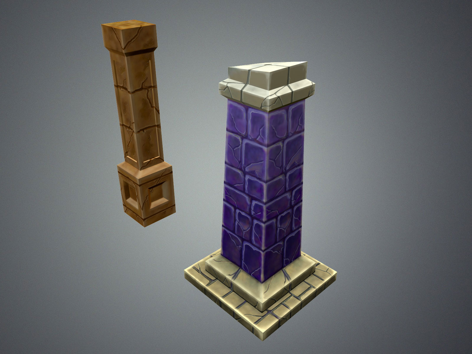 3d model fantasy pillar