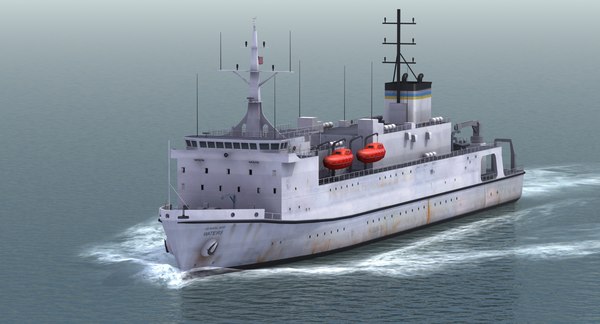 3d model usns waters t-ags-45 ship