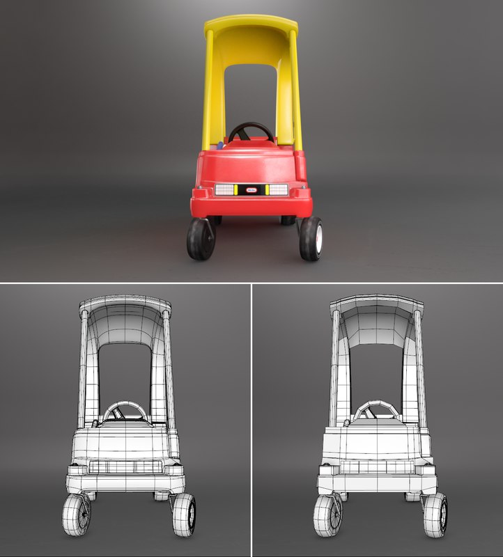 cozy coupe 3d obj
