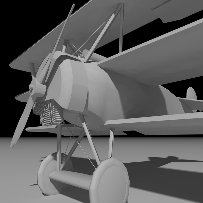 3d model fokker red baron dr