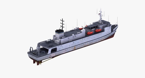 3d model usns waters t-ags-45 ship
