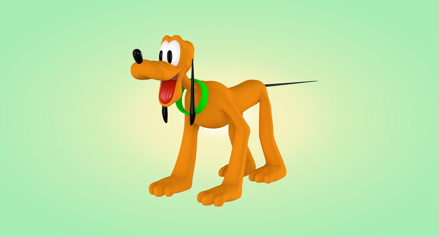 pluto cartoon animation 3d 3ds