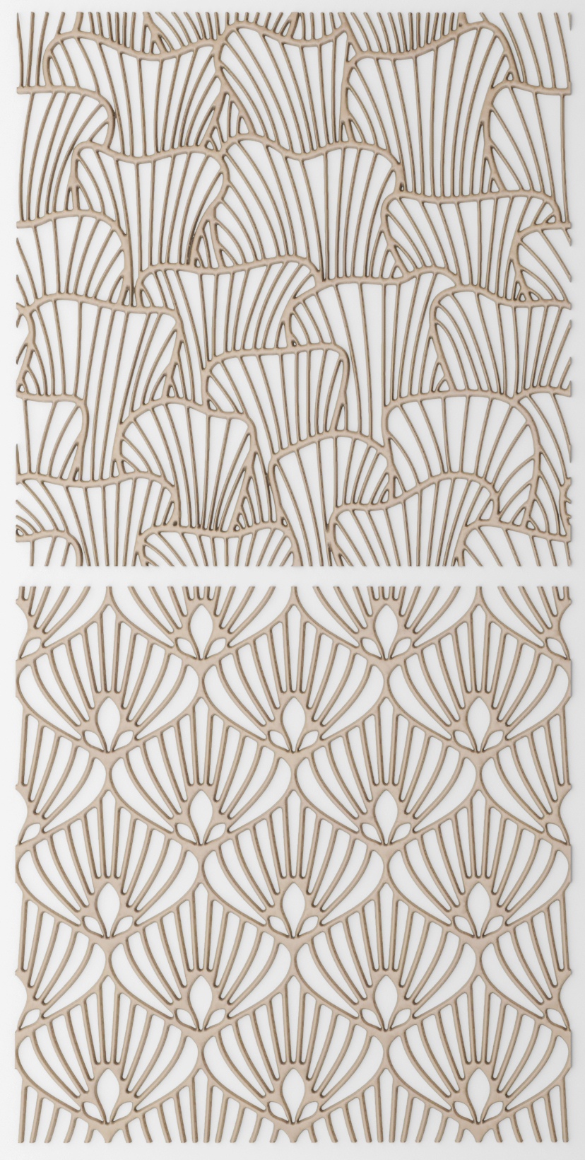 3d set panel lattice grille model