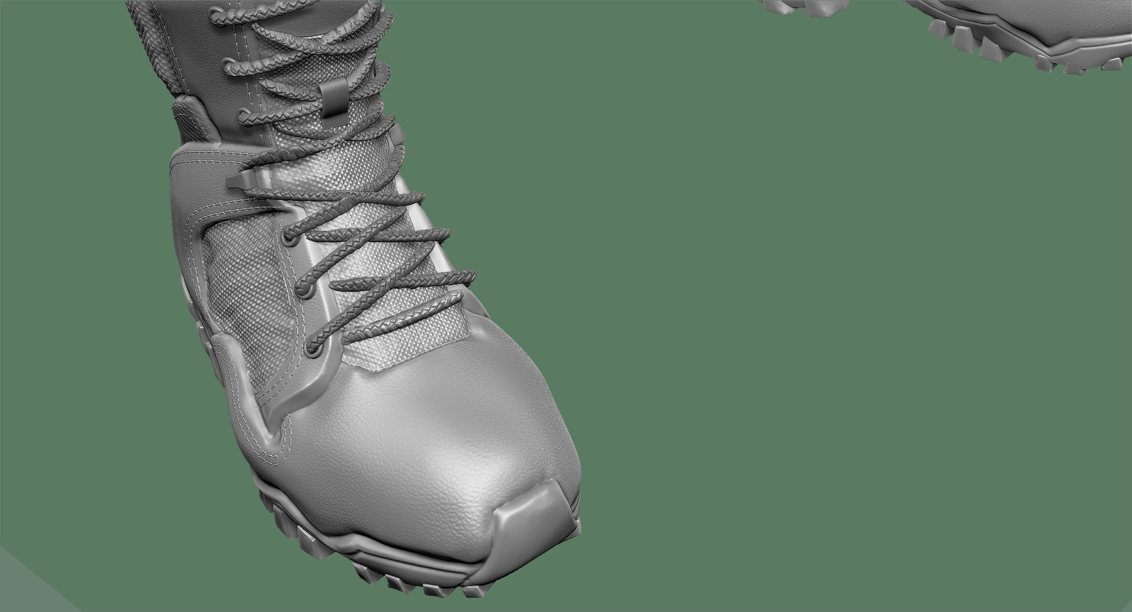 zbrush sculpt tactical boots 3d model