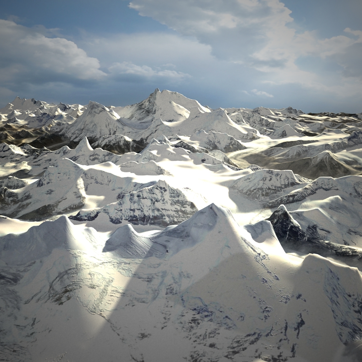 mount everest 3d model