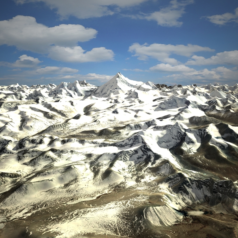 mount everest 3d model