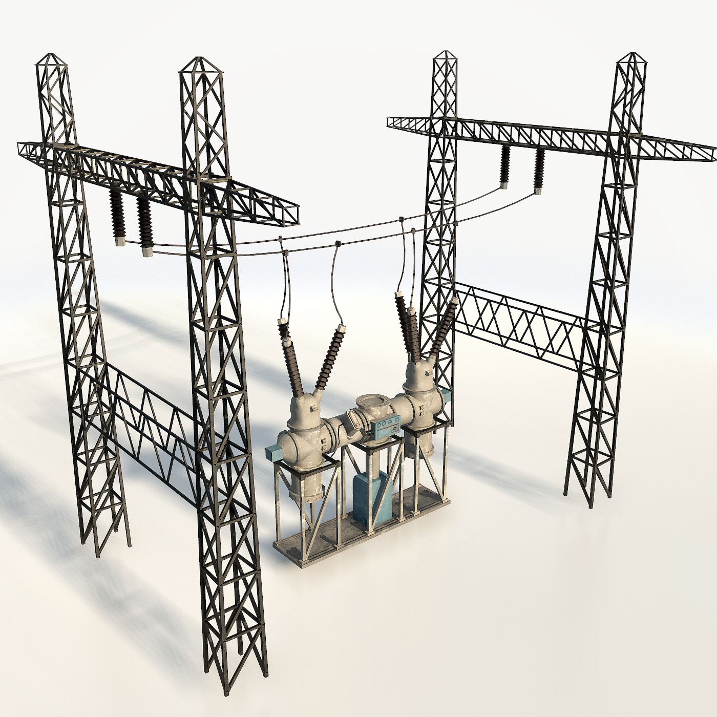 3d model electricity transformer