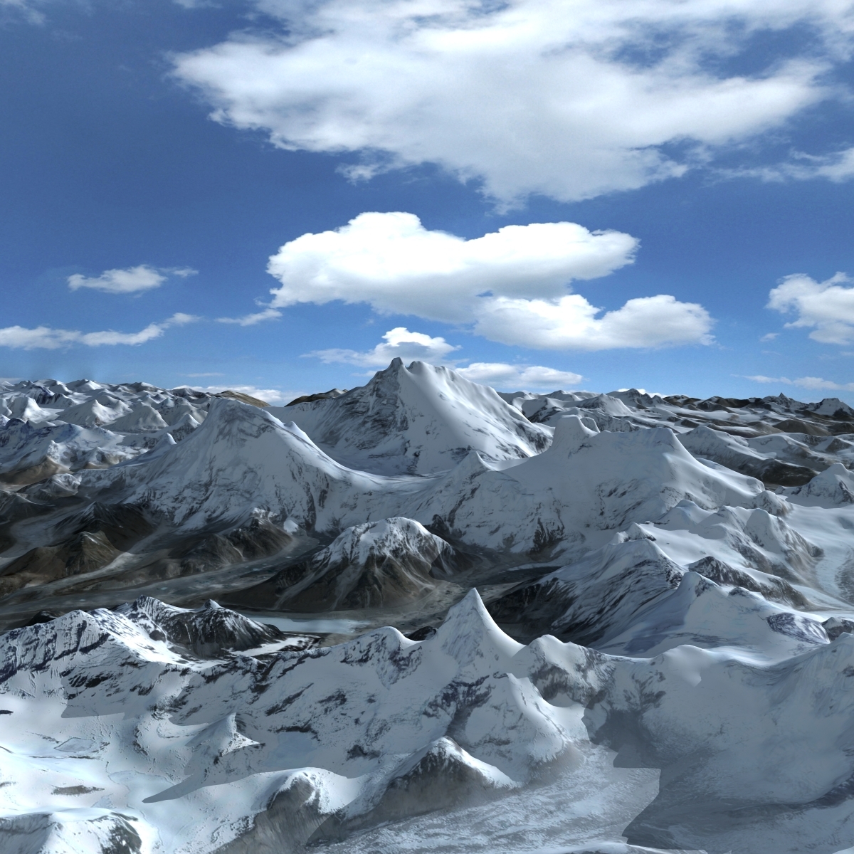 mount everest 3d model