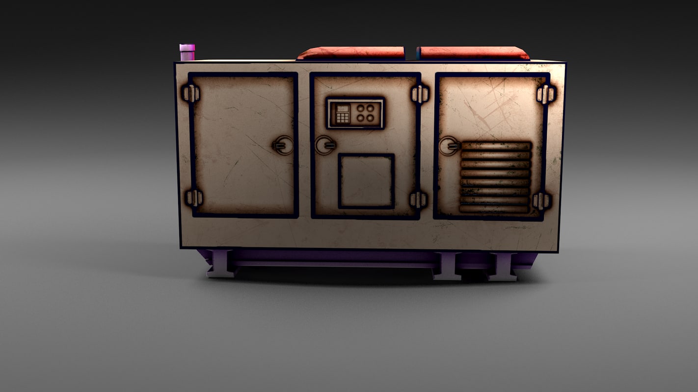 3d cartoon electricity generator