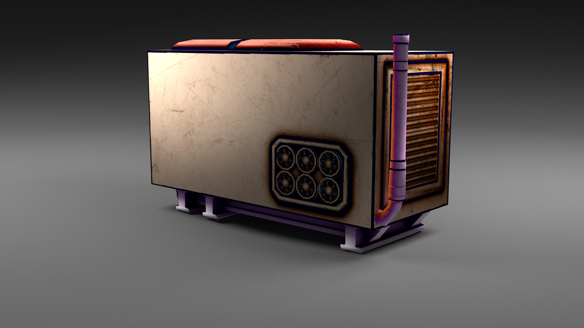 3d cartoon electricity generator