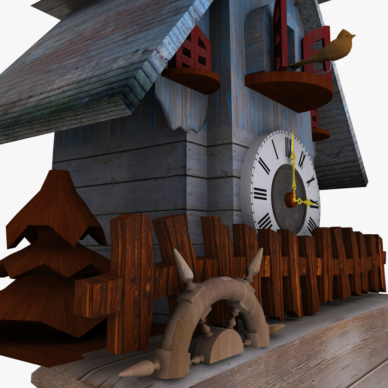 cuckoo clock 3d model