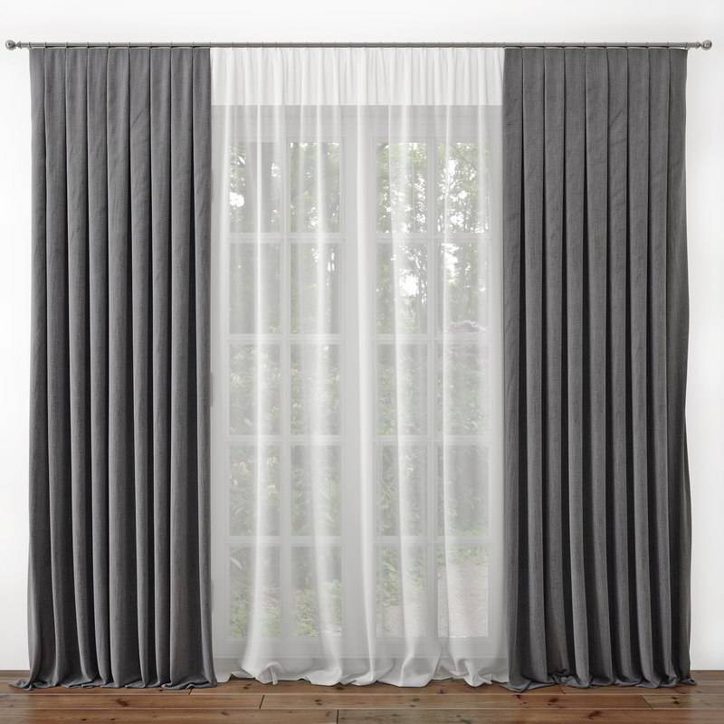 3d curtain model