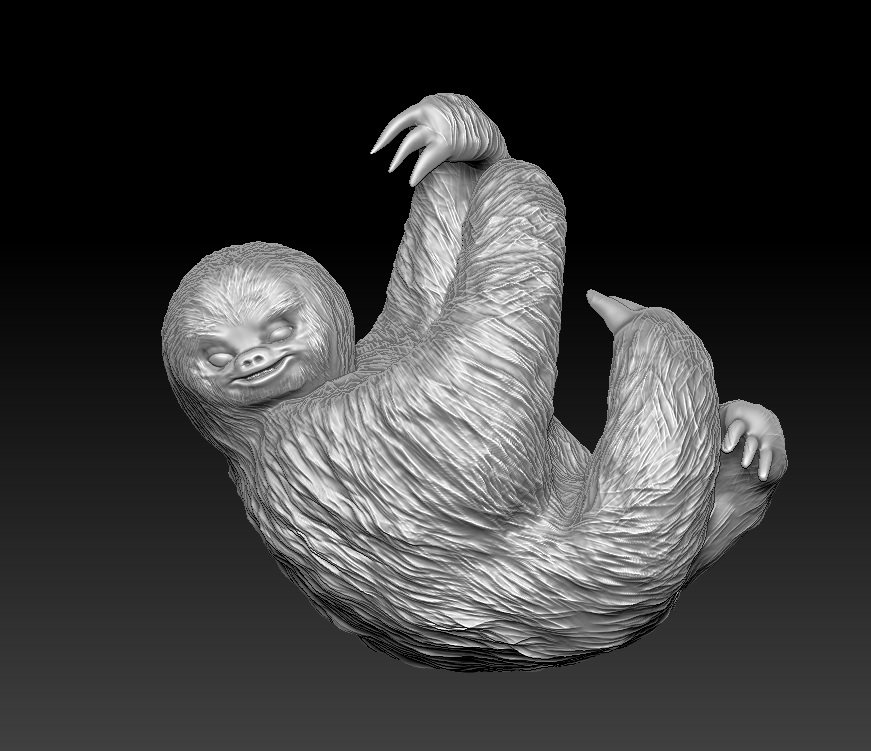 3d sloth animal cute