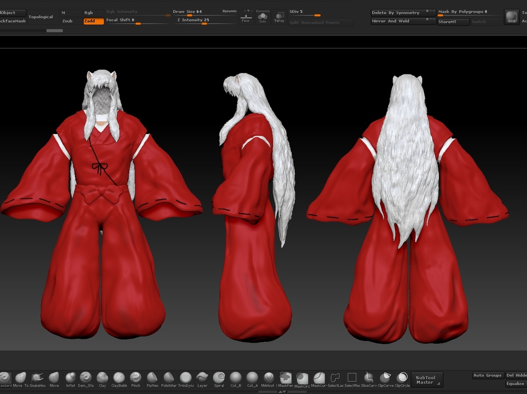 3d inuyasha anime model