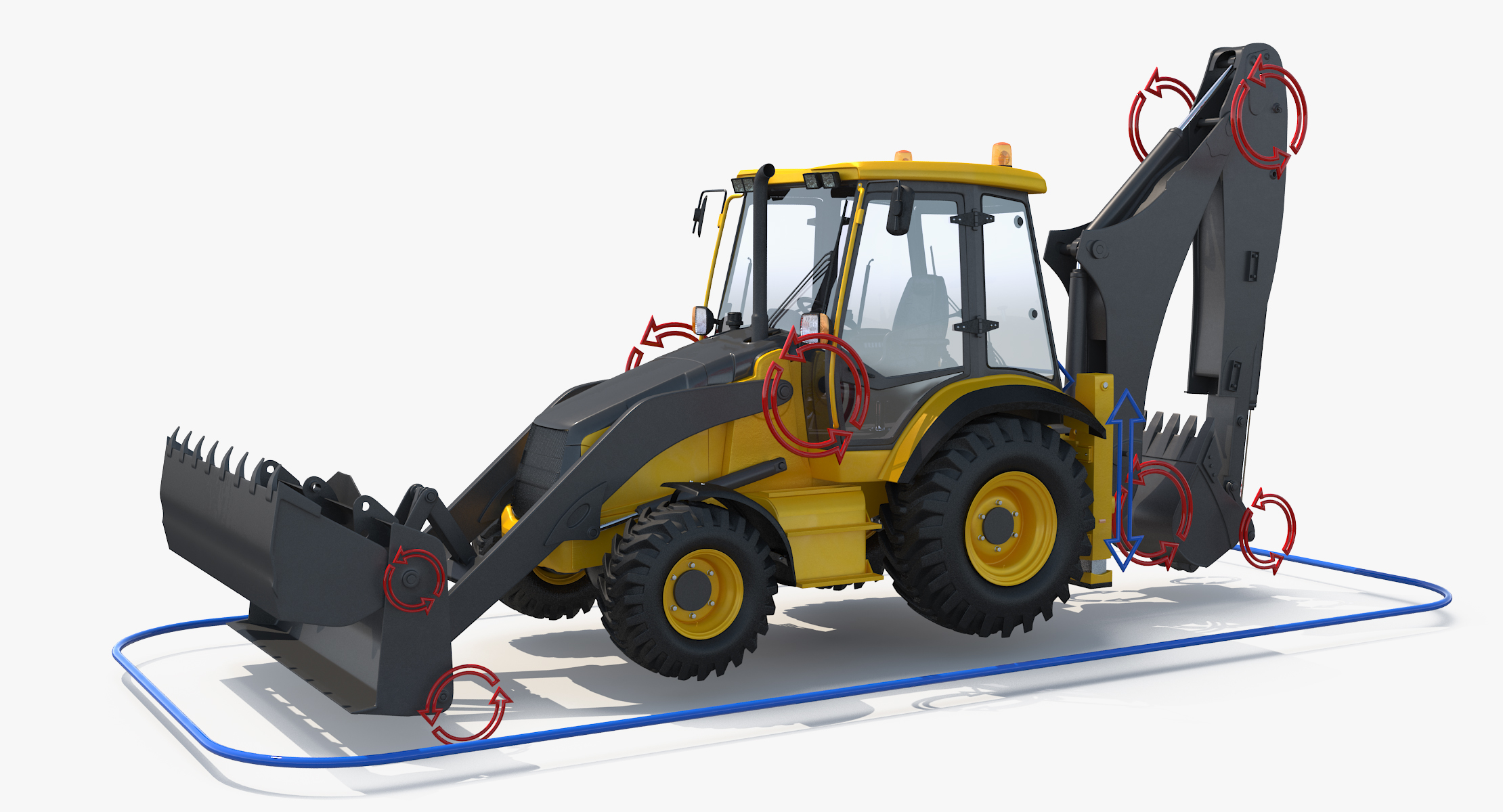 backhoe forklift rigged lift max