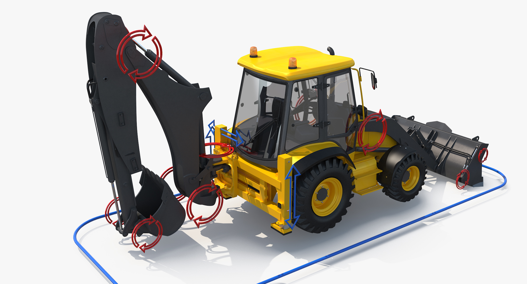 backhoe forklift rigged lift max