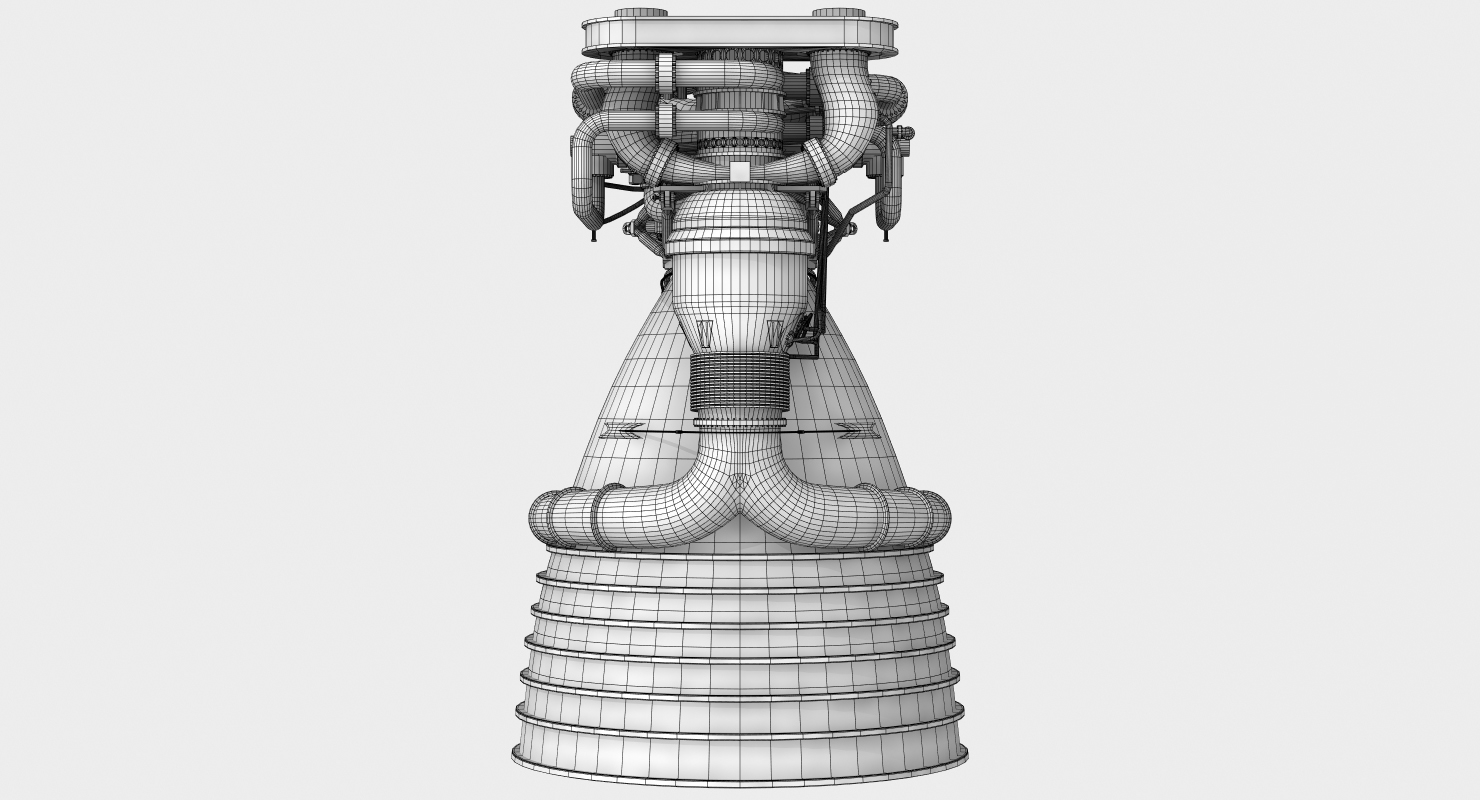 3d f-1 engine saturn v
