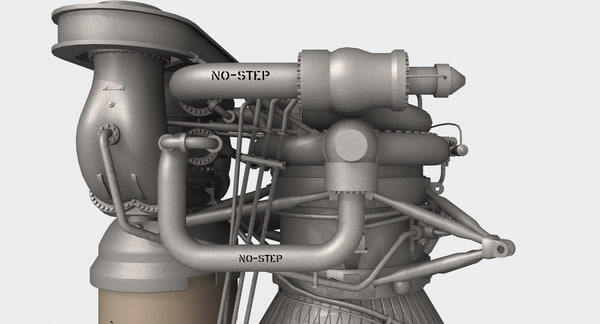 3d f-1 engine saturn v