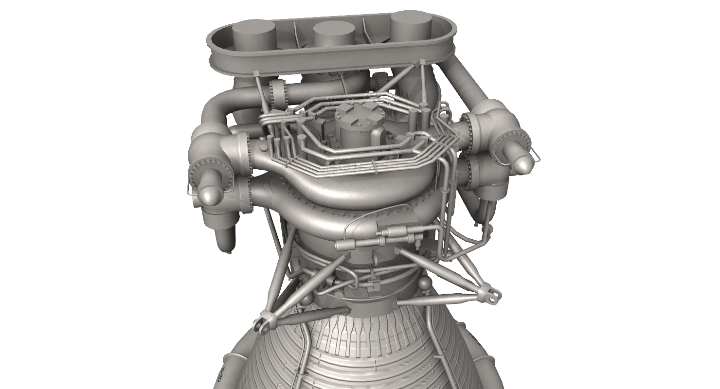 3d f-1 engine saturn v