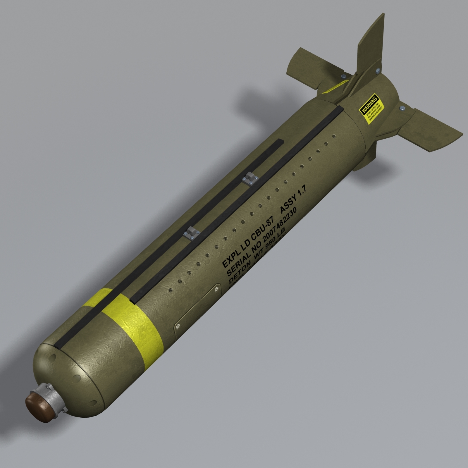 cbu-87 bomb 3d max