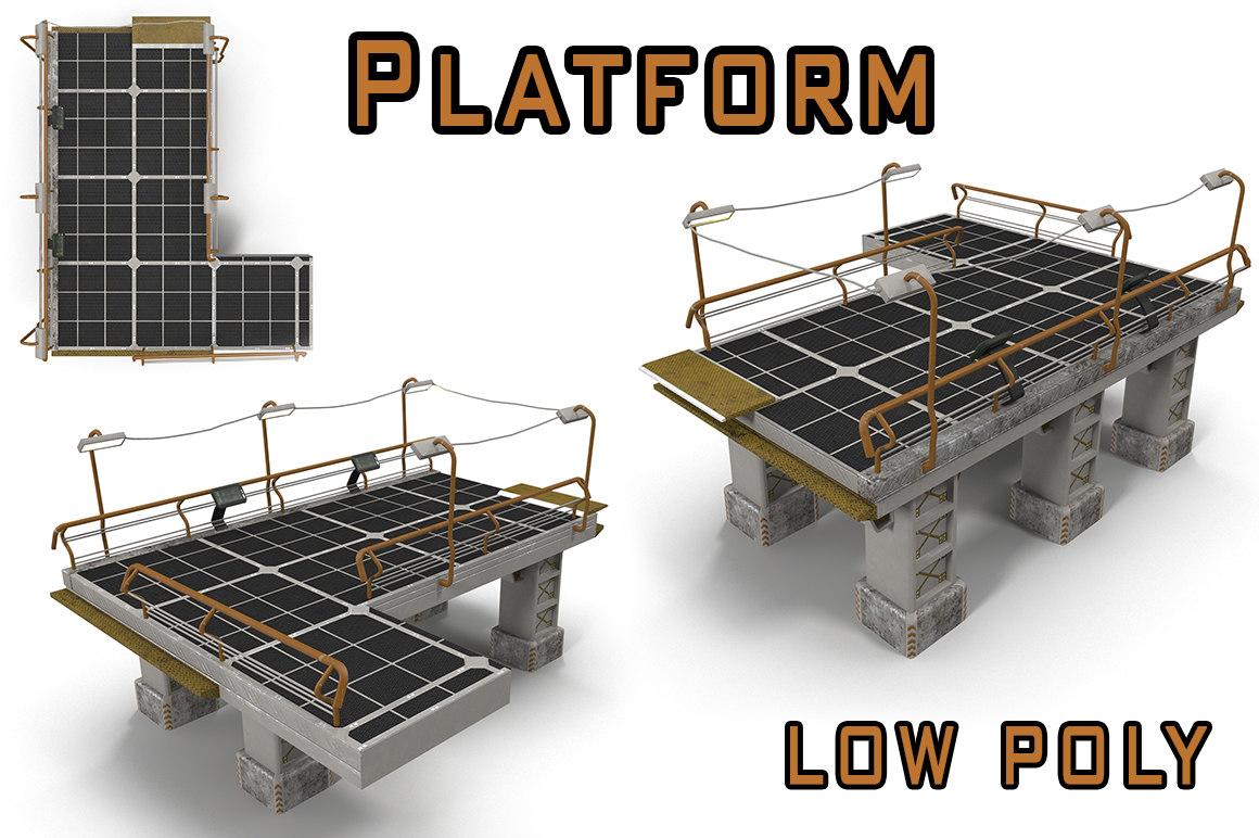 platform sci fi 3d model
