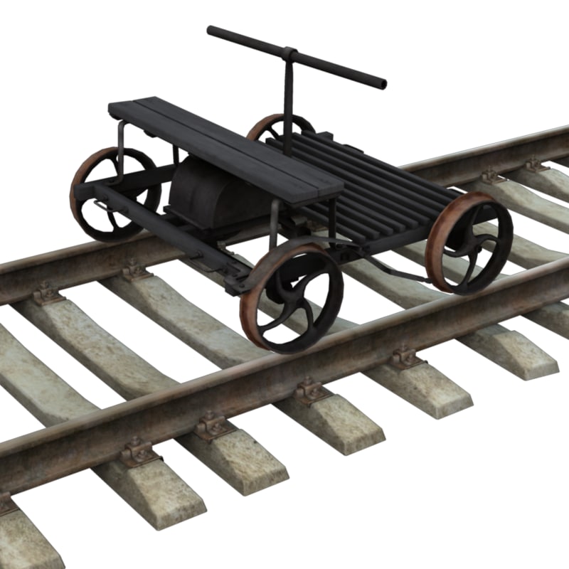 handcar railway 3d max
