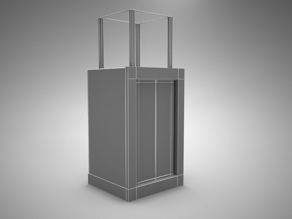 elevator 3d max