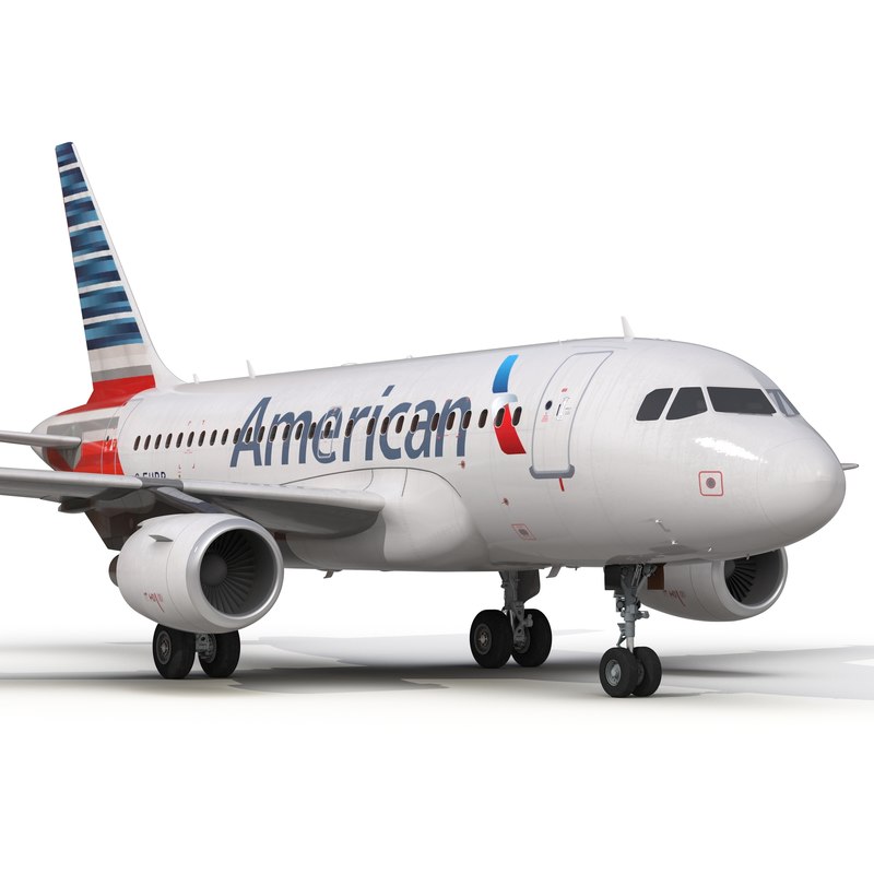 airbus a318 american airlines 3d model