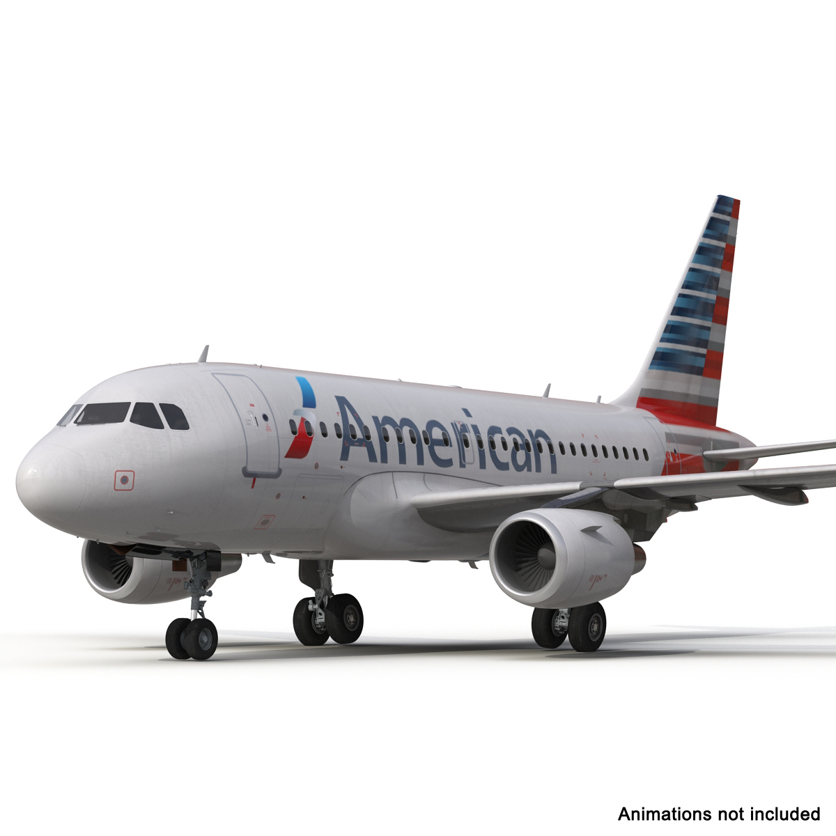 airbus a318 american airlines 3d model